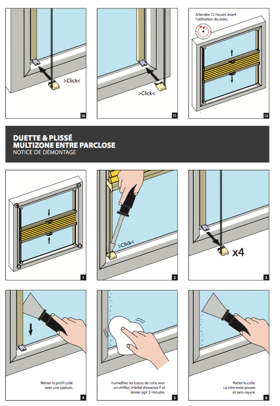 Store plissé entre parcloses